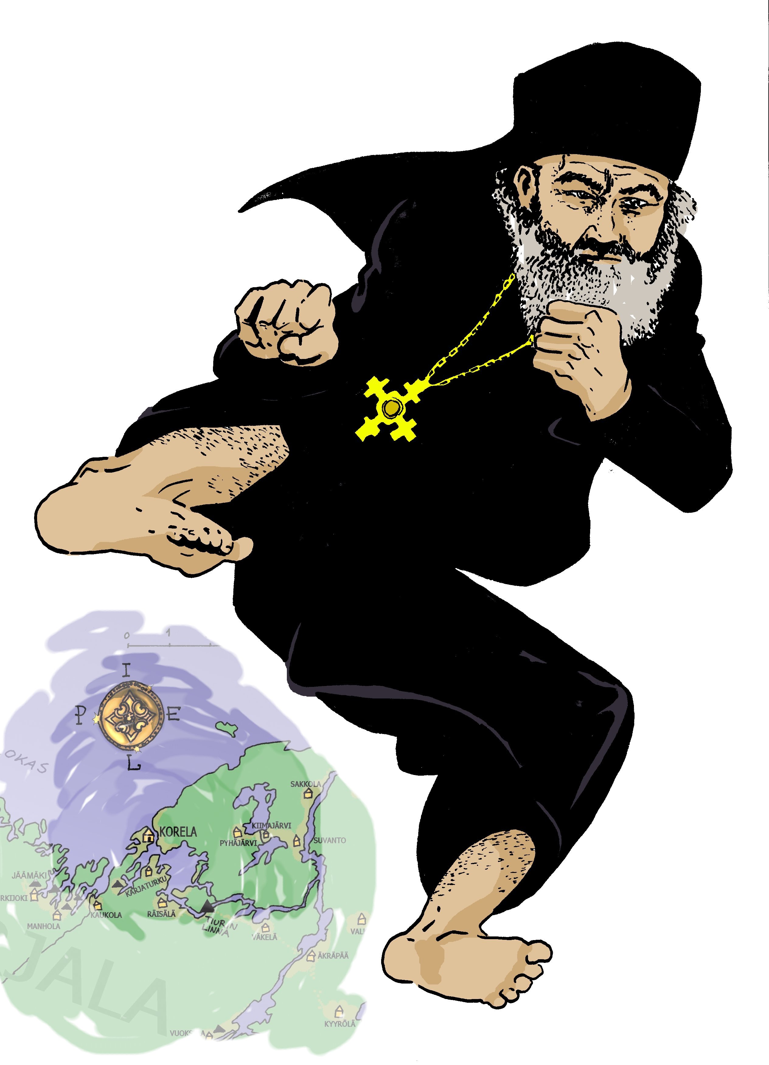 Hiipivä munkki, piilotettu ikoni